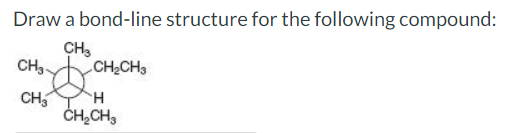 Solved Draw a bond-line structure for the following | Chegg.com