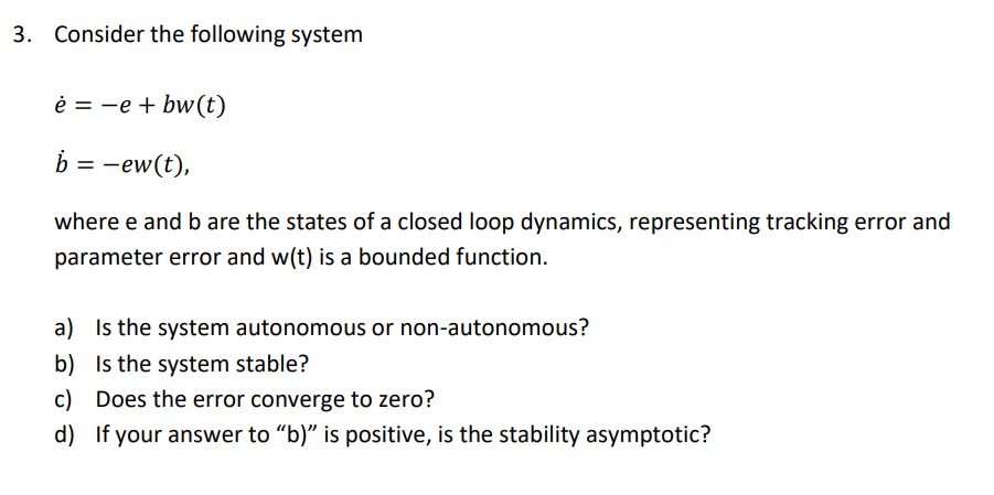Solved Consider the following | Chegg.com