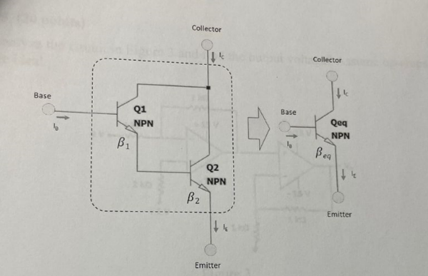 Solved Two npn transistors connected as a pair, which is | Chegg.com