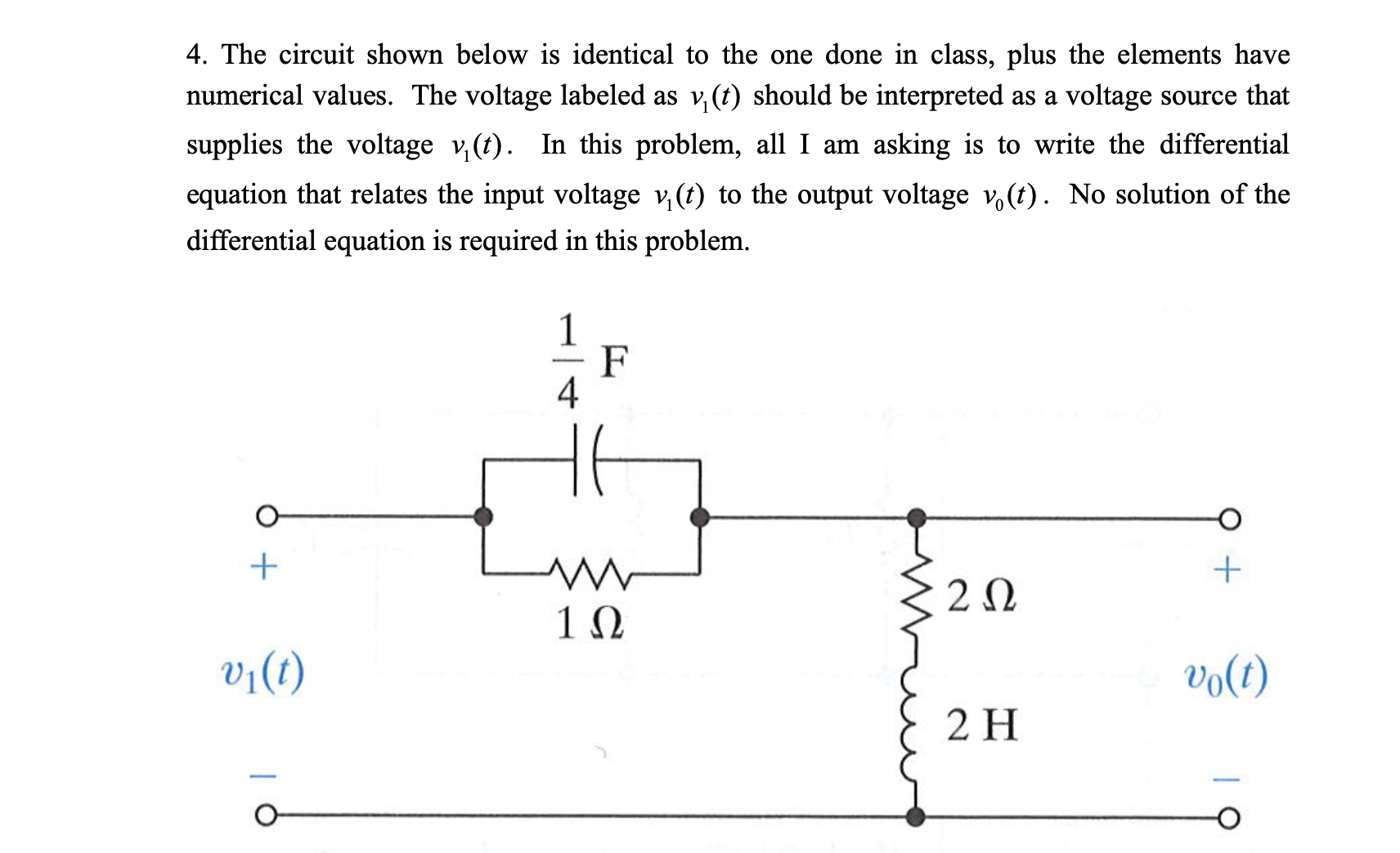 Solved The circuit shown below is identical to the one done | Chegg.com