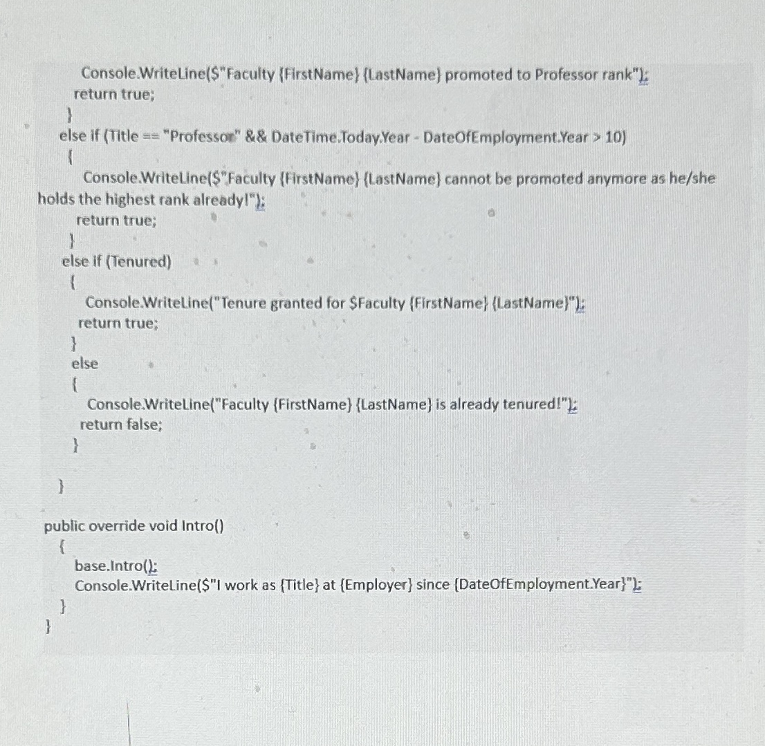 Solved ing System; ass Program static void Main() l Console. | Chegg.com