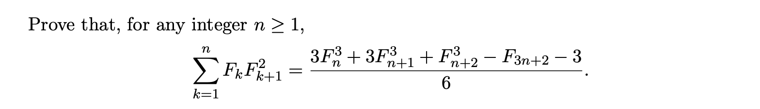Prove that, for any integer n ≥ 1, Give the | Chegg.com