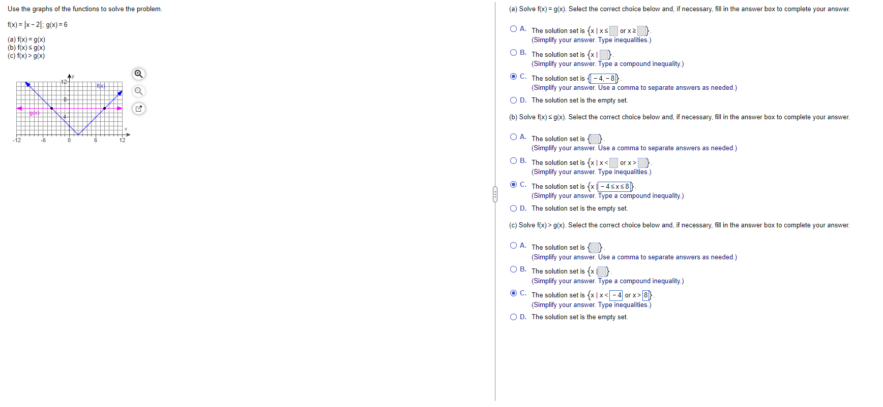 Solved Use the graphs of the functions to solve the problem. | Chegg.com