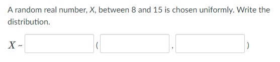 Solved A random real number, X, between 8 and 15 is chosen | Chegg.com