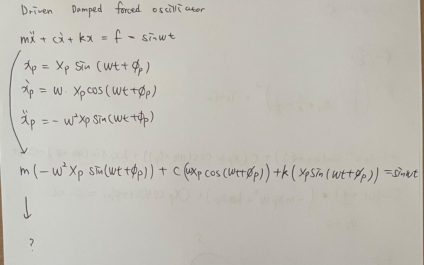 Solved I Know How To Driven Damped Forced Oscillator As