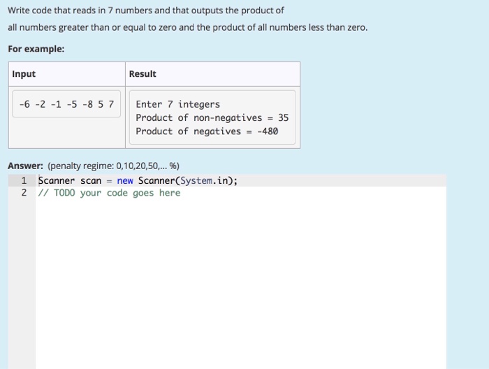 Solved Write code that reads in 7 numbers and that outputs | Chegg.com