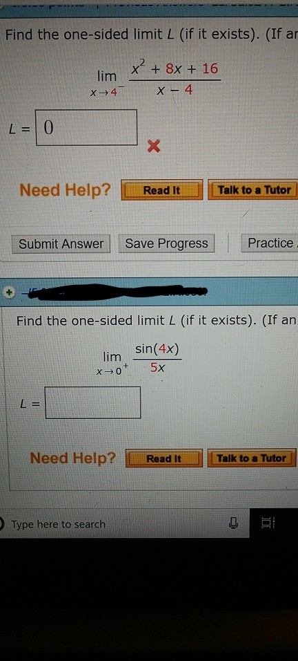 Solved Find the one sided limit L (if it exists). (If an | Chegg.com