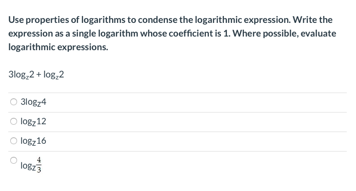 Solved Use properties of logarithms to expand the | Chegg.com