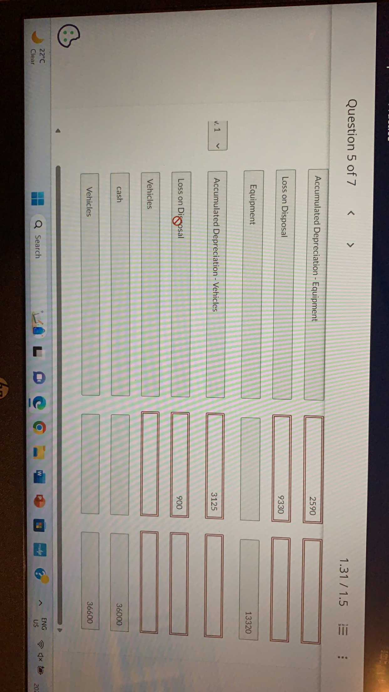 Solved Your answer is partially correct. Record the | Chegg.com