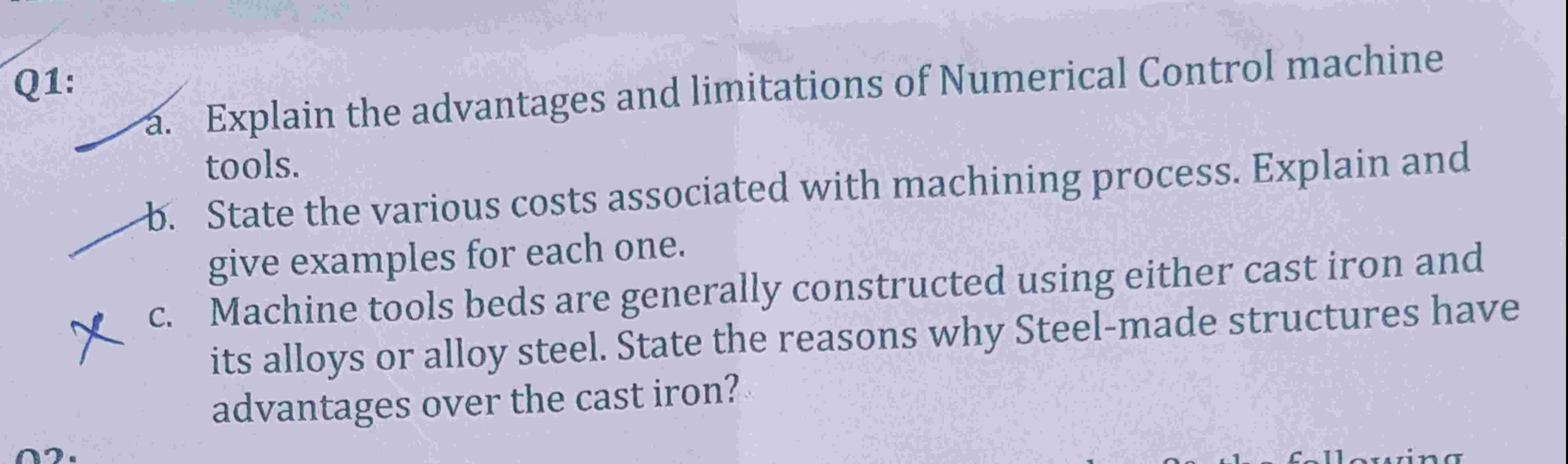 Solved Q1: a. ﻿Explain the advantages and limitations of | Chegg.com