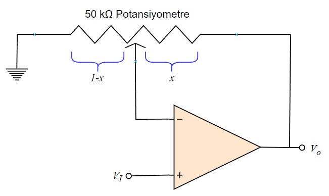 Solved In Figure 1, a non-inverting variable gain amplifier | Chegg.com