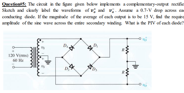 Solved Question#5: The circuit in the figure given below | Chegg.com