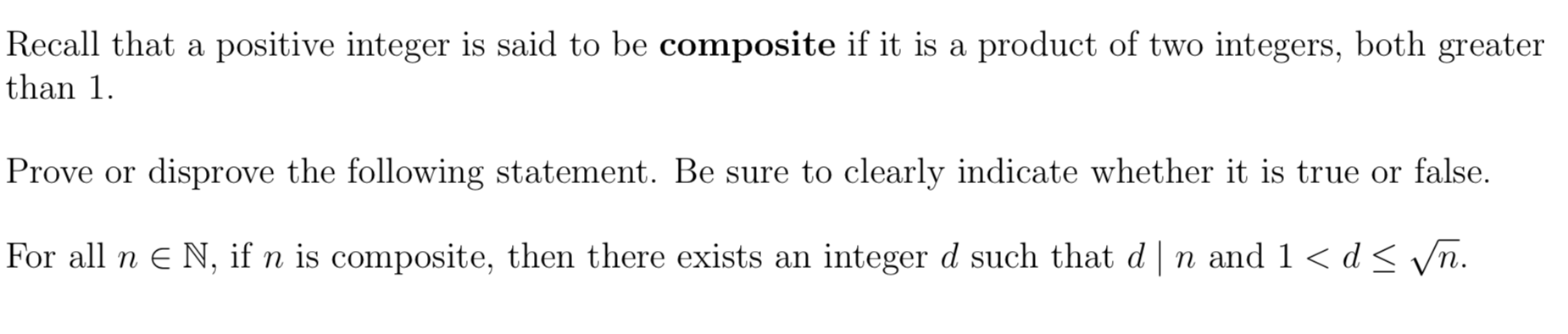 Solved Recall that a positive integer is said to be | Chegg.com