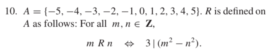 Solved In each of 3–14, the relation R is an equivalence | Chegg.com