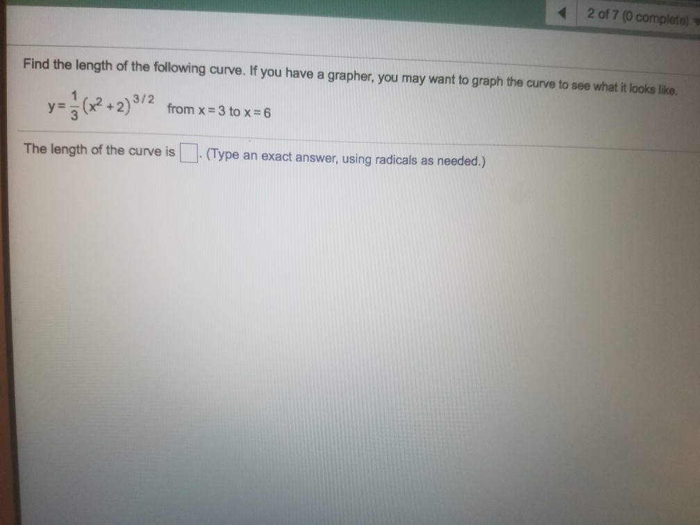 Solved 2 of 7 (0 complete) Find the length of the following | Chegg.com