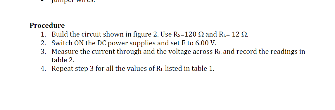 Solved Procedure 1. Build the circuit shown in figure 2. Use | Chegg.com