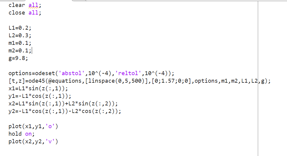 PLEASE REPHRASE (PARAPHRASE) THIS CODE ON MATLAB AND | Chegg.com