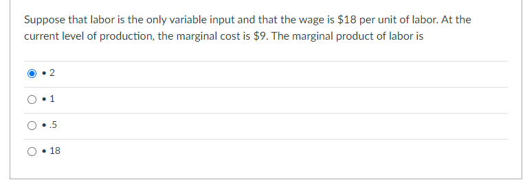 Solved Suppose that labor is the only variable input and | Chegg.com
