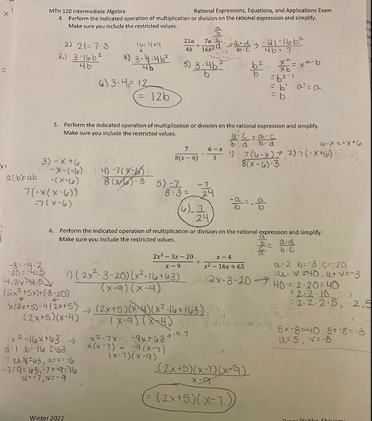 Solved Hello! Can someone please double check my work for | Chegg.com