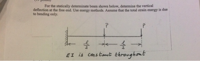 Solved For The Statically Determinate Beam Shown Below