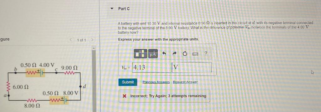 Solved What is the potential difference Vad in the circuit | Chegg.com