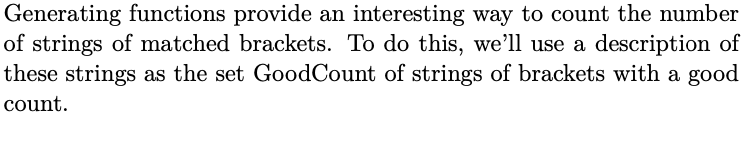 Solved Generating functions provide an interesting way to | Chegg.com