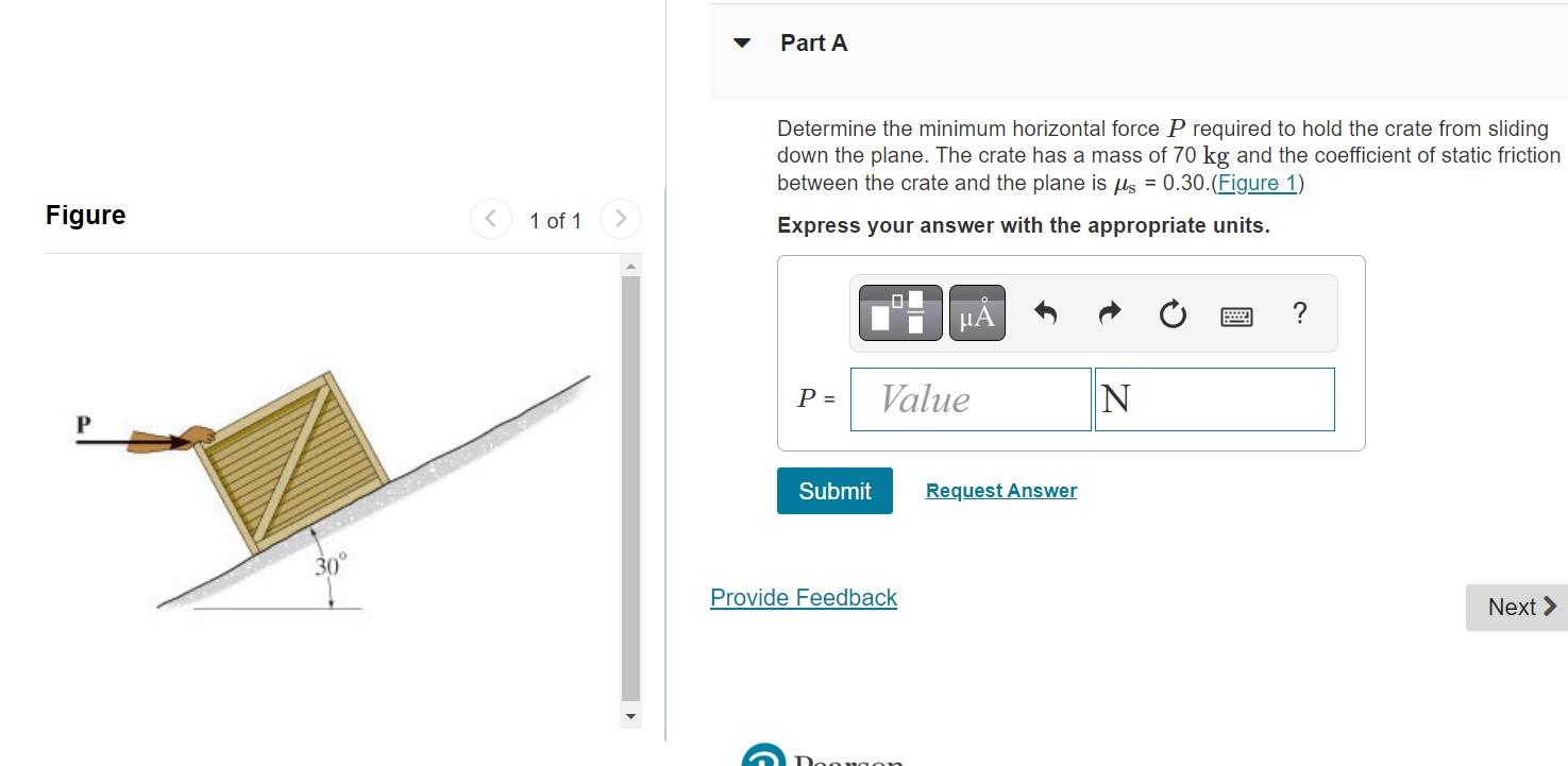 Solved Determine The Minimum Horizontal Force P Required To