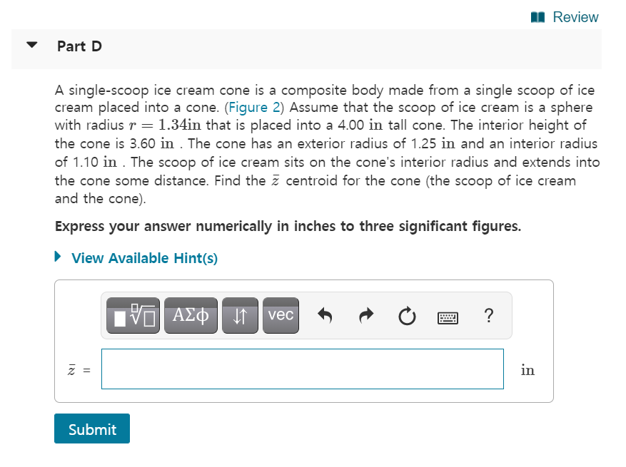 Solved Review object of uniform composition, its centroid is | Chegg.com