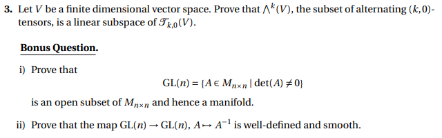 Solved 3. Let V be a finite dimensional vector space. Prove | Chegg.com
