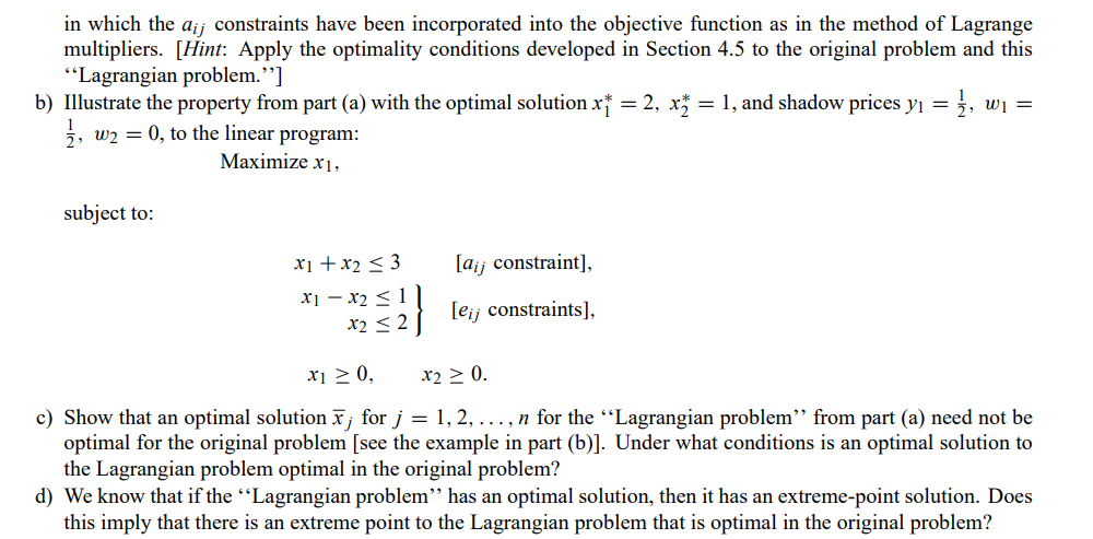 Solved 24. Let xj∗ for j=1,2,…,n be an optimal solution to | Chegg.com
