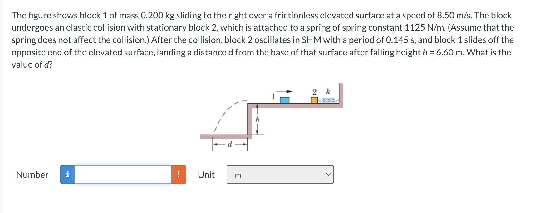 Solved The figure shows block 1 ﻿of mass 0.200 ﻿kg sliding | Chegg.com
