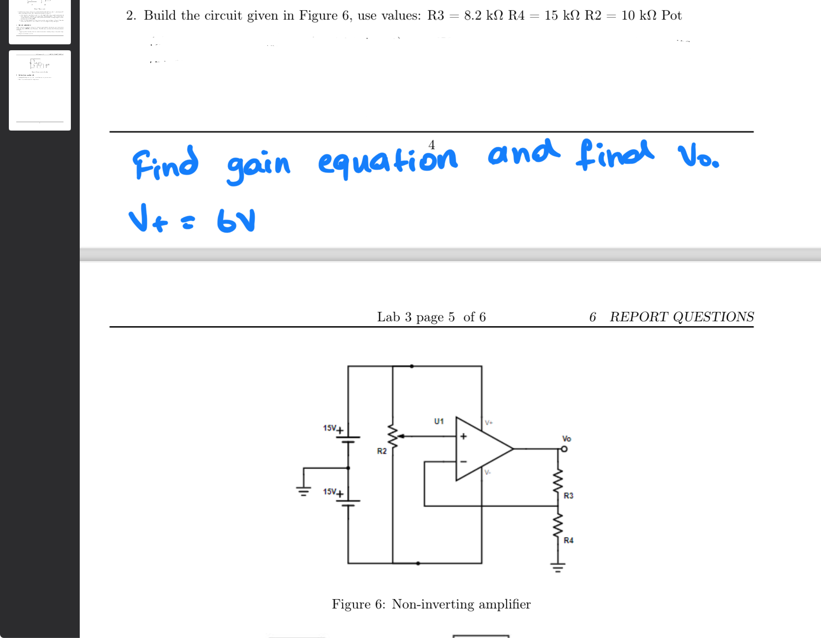Build the circuit given in ﻿Figure 6, ﻿use values: | Chegg.com