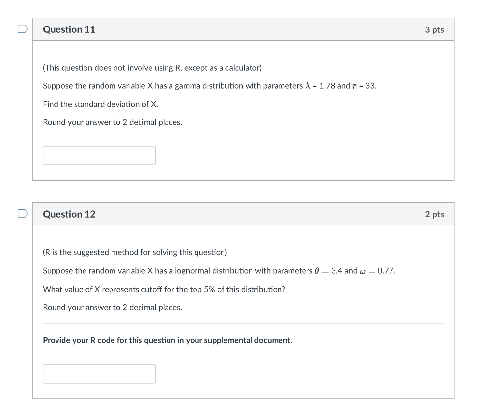 Solved NEED HELP WITH BOTH THE QUESTIONS.FOR QUESTION 12 | Chegg.com