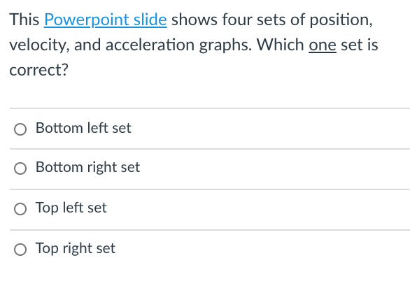 Solved This Powerpoint slide shows four sets of position, | Chegg.com
