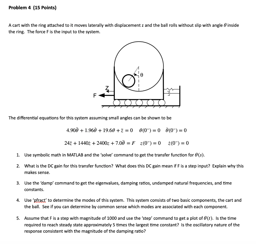 Problem 4 (15 Points) inside A cart with the ring | Chegg.com