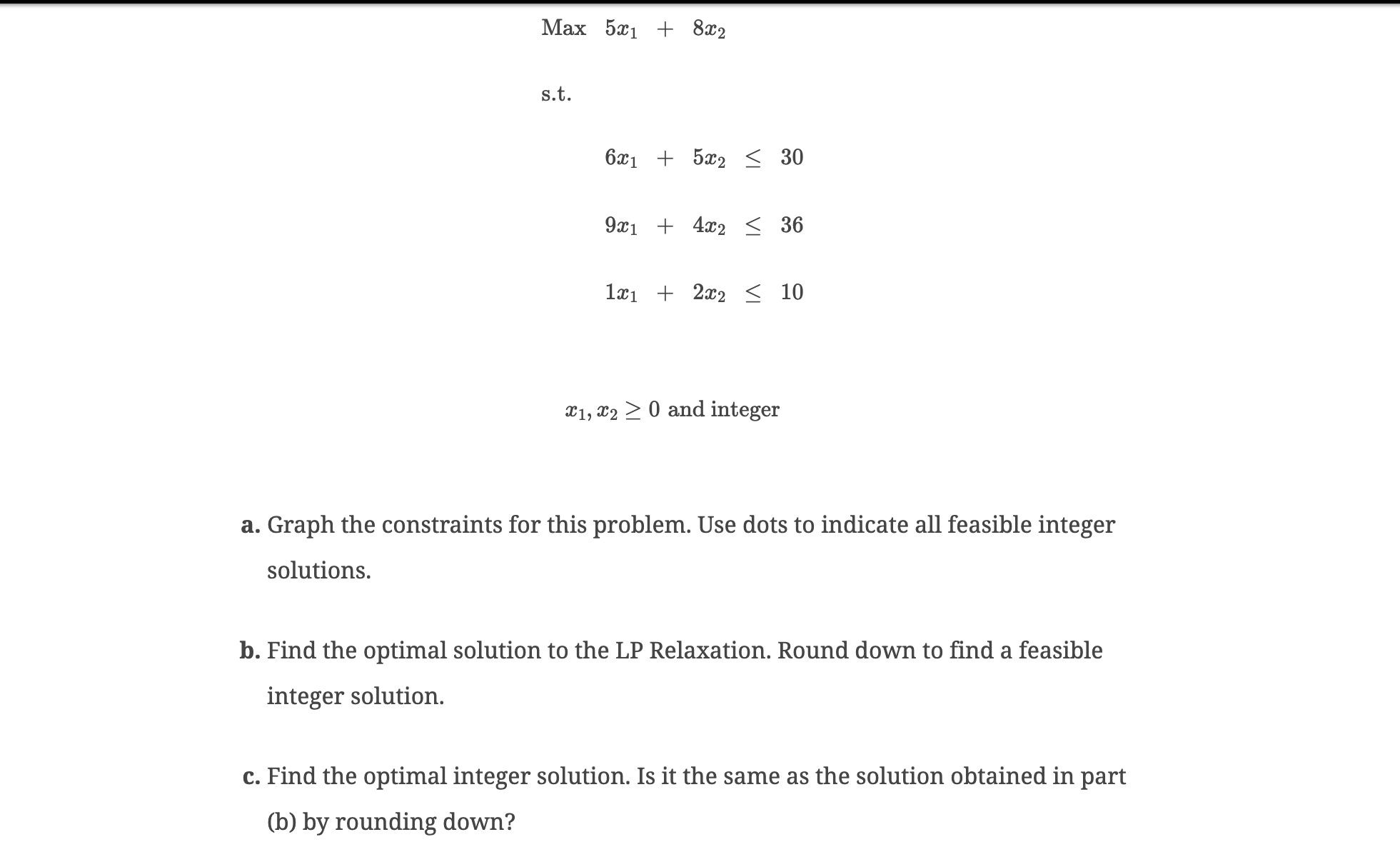 Solved I need help on the steps on how to run solver without | Chegg.com