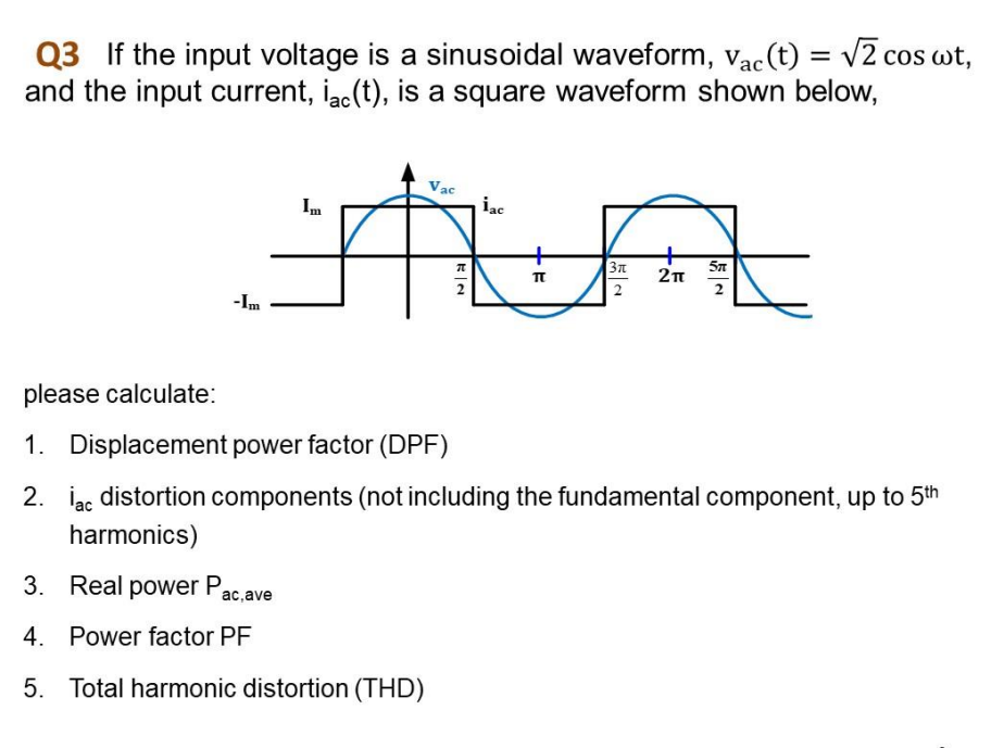 Solved Q3 If the input voltage is a sinusoidal waveform, | Chegg.com