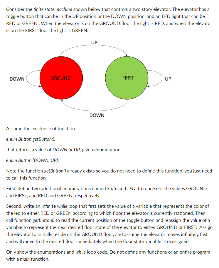 Solved Consider The Finite State Machine Shown Below That 
