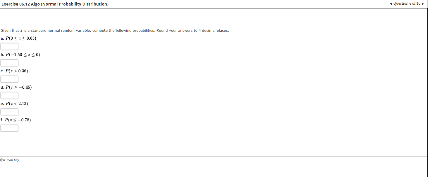 Solved Exercise 06.12 Algo (Normal Probability Distribution) | Chegg.com