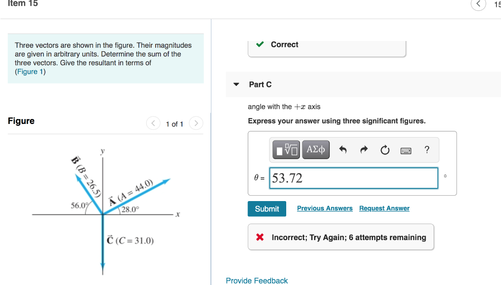 Solved If VxVxV_x = 9.8 units and VyVyV_y = -6.2 units, | Chegg.com