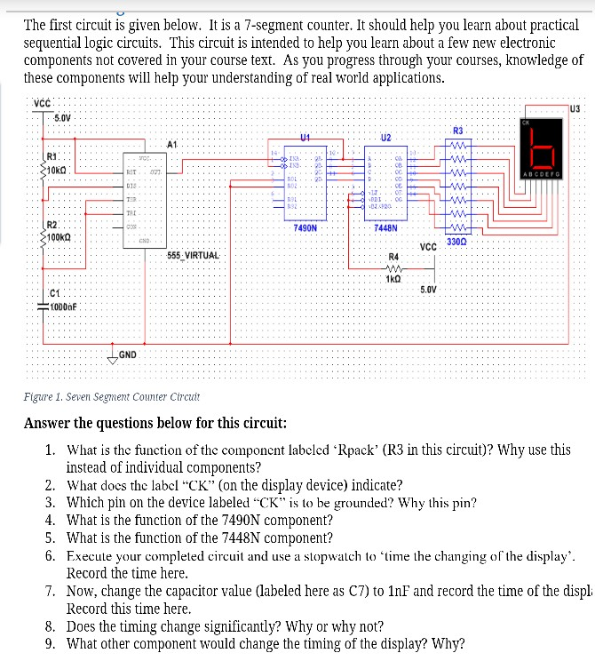 Solved The first circuit is given below. It is a 7-segment | Chegg.com