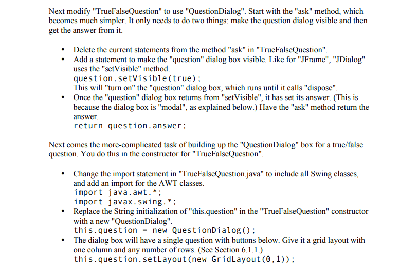 Question In This Assignment You Will Again Modify