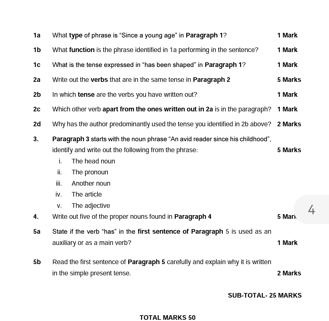 identify and write out the following from the phrase: | Chegg.com