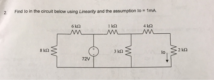 Solved Find 10 in the circuit below using Linearity and the | Chegg.com