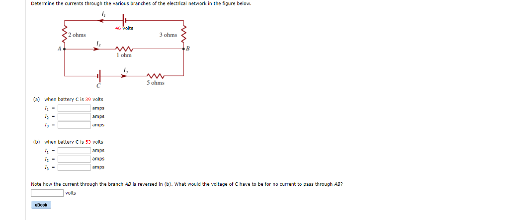 Solved Determine the currents through the various branches | Chegg.com