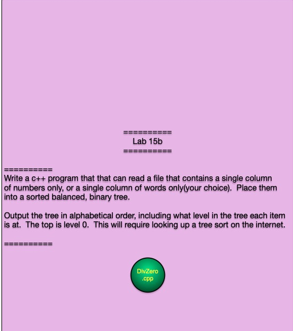 Solved DivZero.cpp: int main(void) { int x = 5, y = 0; | Chegg.com