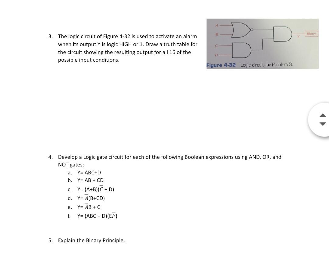 Solved 3. The logic circuit of Figure 4-32 is used to | Chegg.com