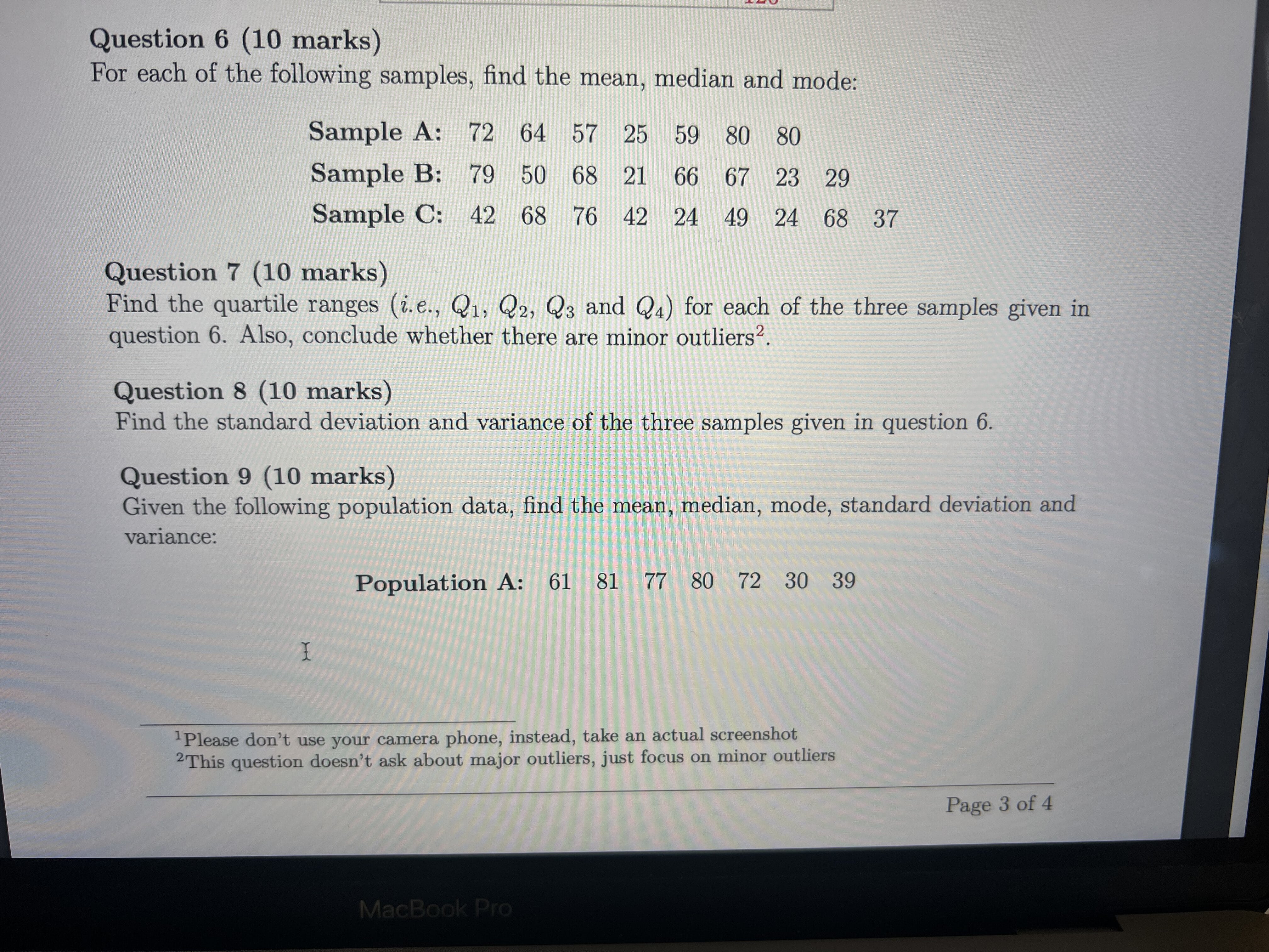Solved Question 6 (10 marks) For each of the following | Chegg.com