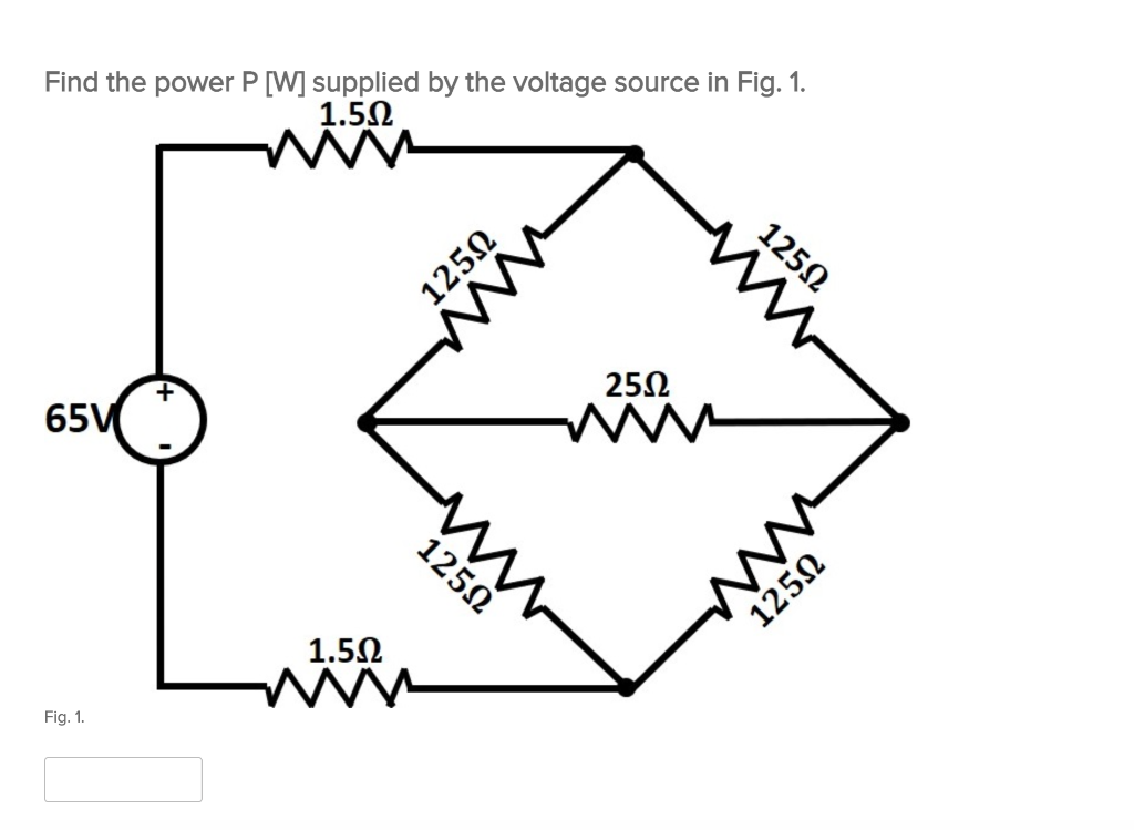 Solved Find the power P [W] supplied by the voltage source | Chegg.com