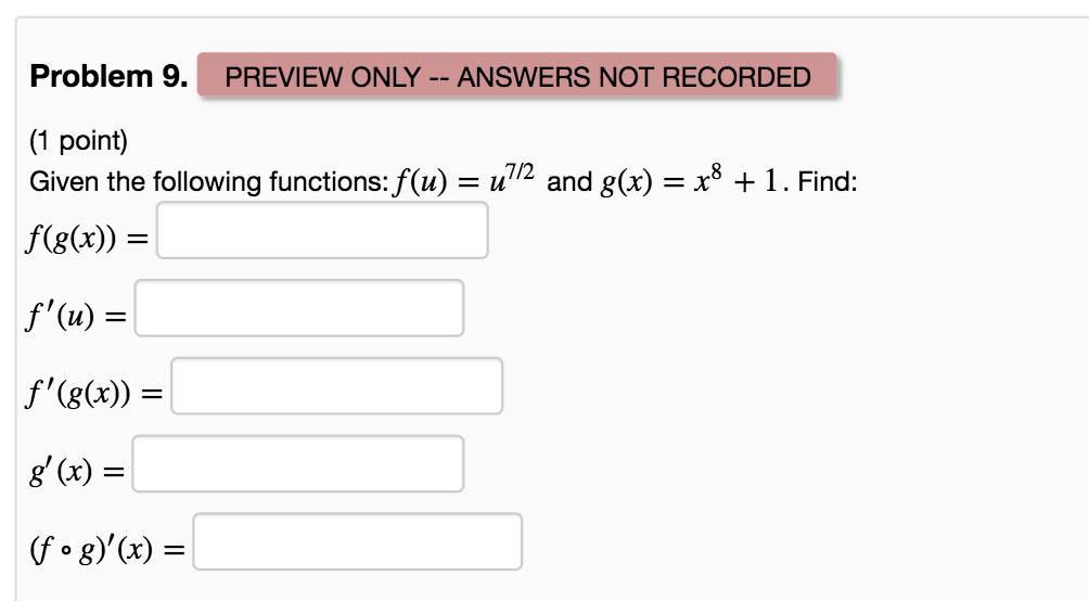Solved Problem 6. PREVIEW ONLY -- ANSWERS NOT RECORDED (1 | Chegg.com